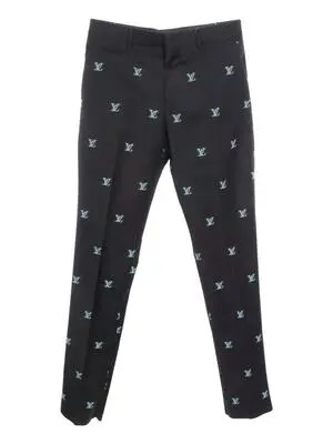 LOUIS VUITTON Logo Jacquard Trousers - Blue