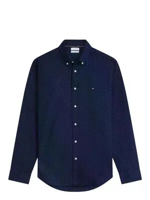 Tommy Hilfiger Micro-print Button-down Shirt - Blue