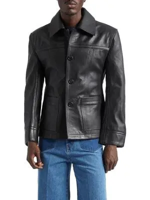 LU'U DAN Creep Leather Jacket - Black
