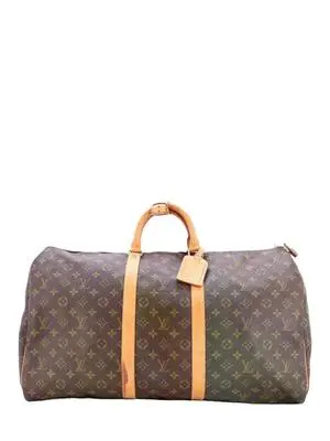 LOUIS VUITTON Keepall 55 Monogram Canvas Travel Bag - Brown
