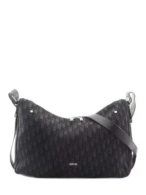 Dior Oblique-jacquard Zipped Shoulder Bag - Black