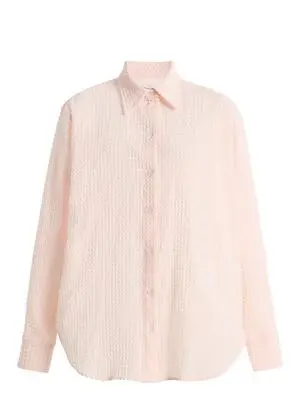 Hunza G Oversized Seersucker Shirt - Pink