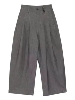 TEAM WANG DESIGN Pleated Wide-leg Trousers - Grey