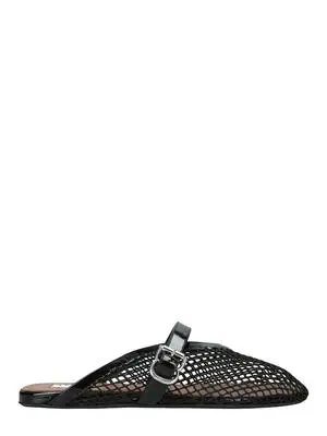 Alaïa Patent Leather Fishnet Mules - Black