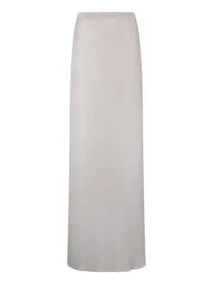 TOM FORD Knitted Micro-sequin Maxi Skirt - Silver