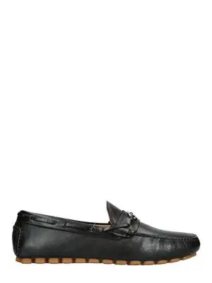 Valentino Garavani Leather Fastaway Loafers With Studded Sole - Black