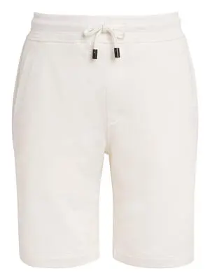 Isaia Drawstring Sweatshorts - White