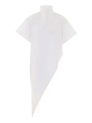 Alaïa Cotton Turtleneck Short-sleeve T-shirt - White