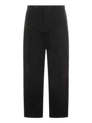 JIL SANDER Straight-leg Cotton Trousers - Black