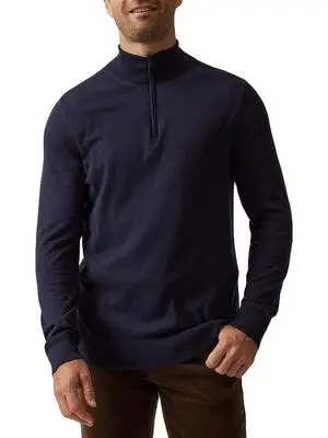 34 Heritage Quarter Zip Sweater - Navy