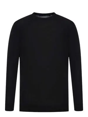 Kiton Crew Neck Wool Sweater - Black