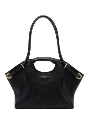 Balmain Sheep Leather Tote Bag - Black