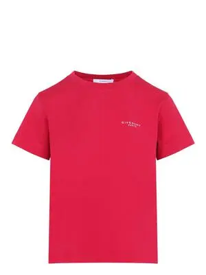 Givenchy GIVENCHY Slim Fit Cotton T-Shirt With Logo Detail Multicolor