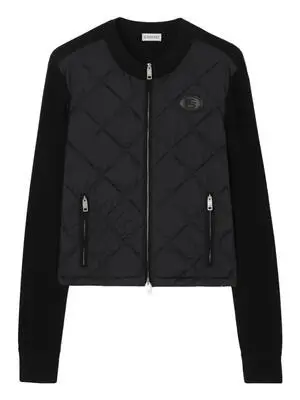 Burberry Quilted Nylon And Wool Jacket - Black