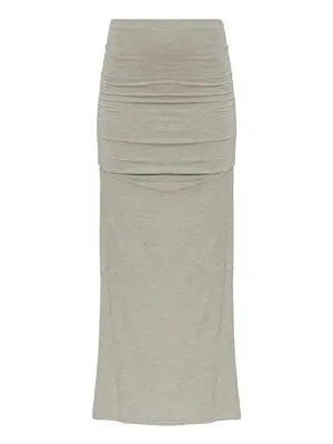 TOTEME Ruched Maxi Skirt - Grey