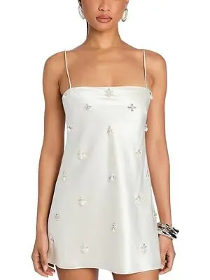 Retrofete Embellished Mini Dress - Cream