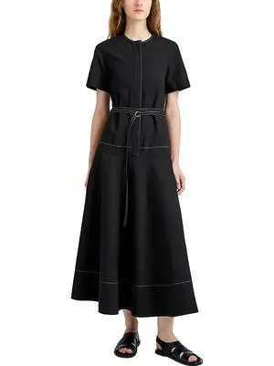 Proenza Schouler White Label Elizabeth Belted Dress - Black