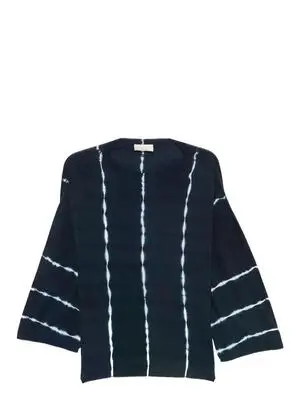 Momoni Striped Tie-dye Sweater - Blue