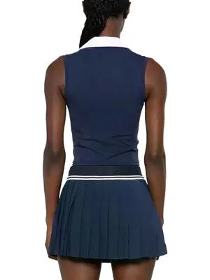 SPORTY & RICH Signature Logo Sleeveless Performance Top - Blue