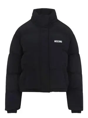 Moschino X Smiley Logo Padded Puffer Jacket - Black