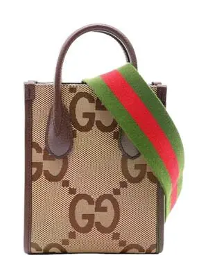 Gucci Jumbo Gg Two-way Handbag - Brown
