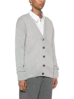 LISA YANG Amery V-neck Button-up Cardigan - Grey