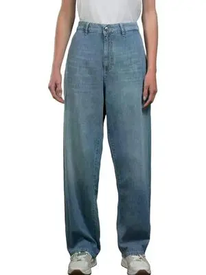 MOORER Cabirian Embroidered Straight-leg Jeans - Blue