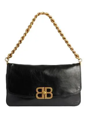 Balenciaga Bb Soft Medium Flap Bag - Black