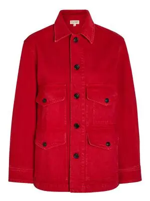 NILI LOTAN Leroy Denim Jacket - Red