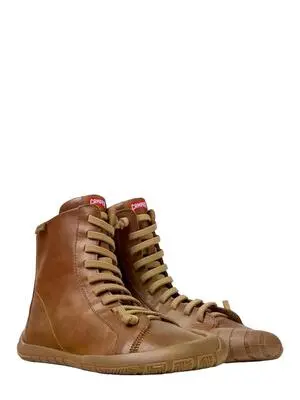 Camper Peu Path+ Leather Ankle Boots - Brown