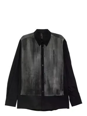 GIOVANNI CAVAGNA Faded-effect Button-down Shirt - Grey