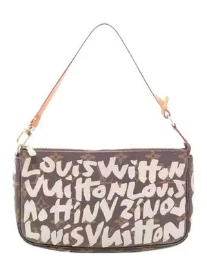 LOUIS VUITTON X Stephen Sprouse 2001 Graffiti Monogram Shoulder Bag - Brown