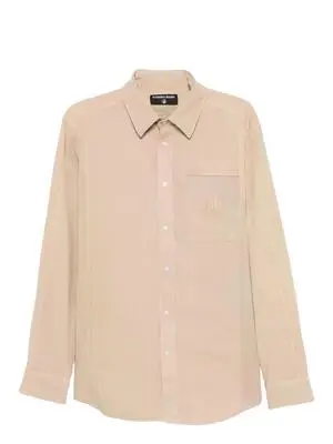 Iceberg Logo-embroidered Patch-pocket Shirt - Neutrals
