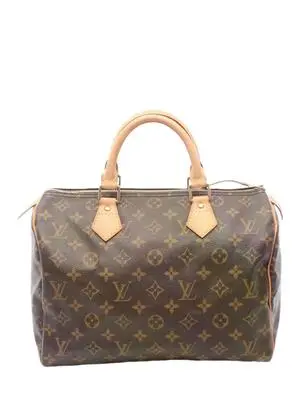 LOUIS VUITTON 2003 Monogram Speedy Shoulder Bag - Brown