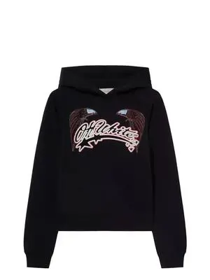 Off-White Swarovski Crystal-embellished Hoodie - Black