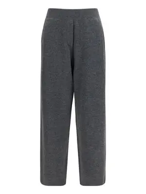 Brunello Cucinelli Cashmere Wide-leg Pants - Gray
