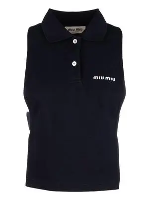 Miu Miu Sleeveless Polo Shirt - Multicolor