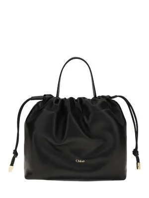 Chloé Icons Leather Chain Shoulder Bag - Black