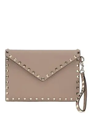 Valentino Garavani Valentino Garavani Rockstud Pouch In Grained Calfskin Multicolor