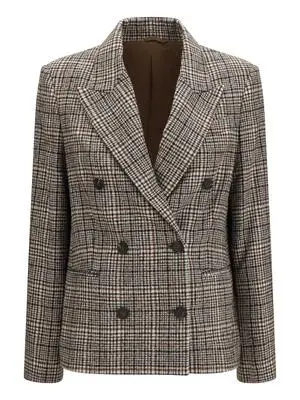 BRUNELLO CUCINELLI Brunello Cucinelli Double-Breasted Jacket In Alpaca And Wool Blend