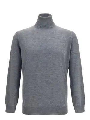 Brunello Cucinelli BRUNELLO CUCINELLI Wool Turtleneck Sweater Gray