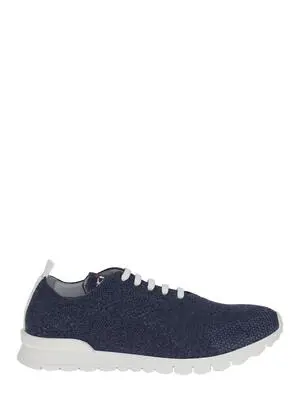 Kiton Fabric Lace-up Sneakers - Blue