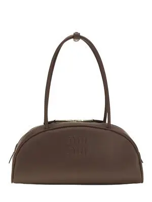 Miu Miu Beau Leather Shoulder Bag - Brown