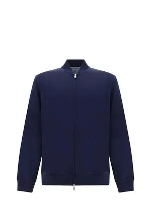 Brunello Cucinelli Cotton Zip Sweatshirt - Blue