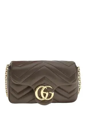 Gucci Gg Marmont Quilted Leather Shoulder Bag - Brown