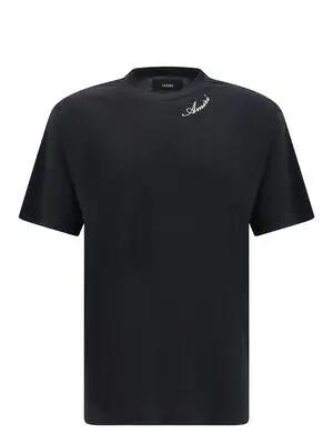 Amiri Amiri Men Embroidered Logo T-Shirt Black