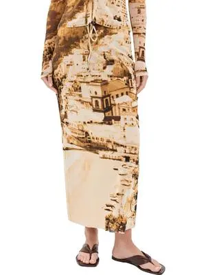 Staud Porta Maxi Skirt - Cliffside
