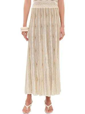Ulla Johnson Clio Knit Midi Skirt - Conch