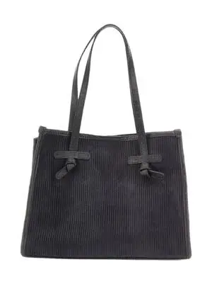 MARCELLA CLUB Ribbed Suede Tote Bag - Blue