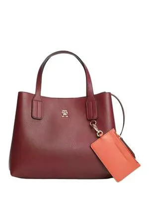 Tommy Hilfiger Logo Plaque Tote Bag - Red